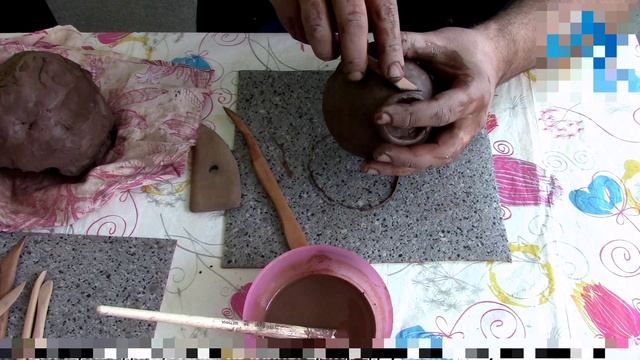 Как лепить чашу из глины.