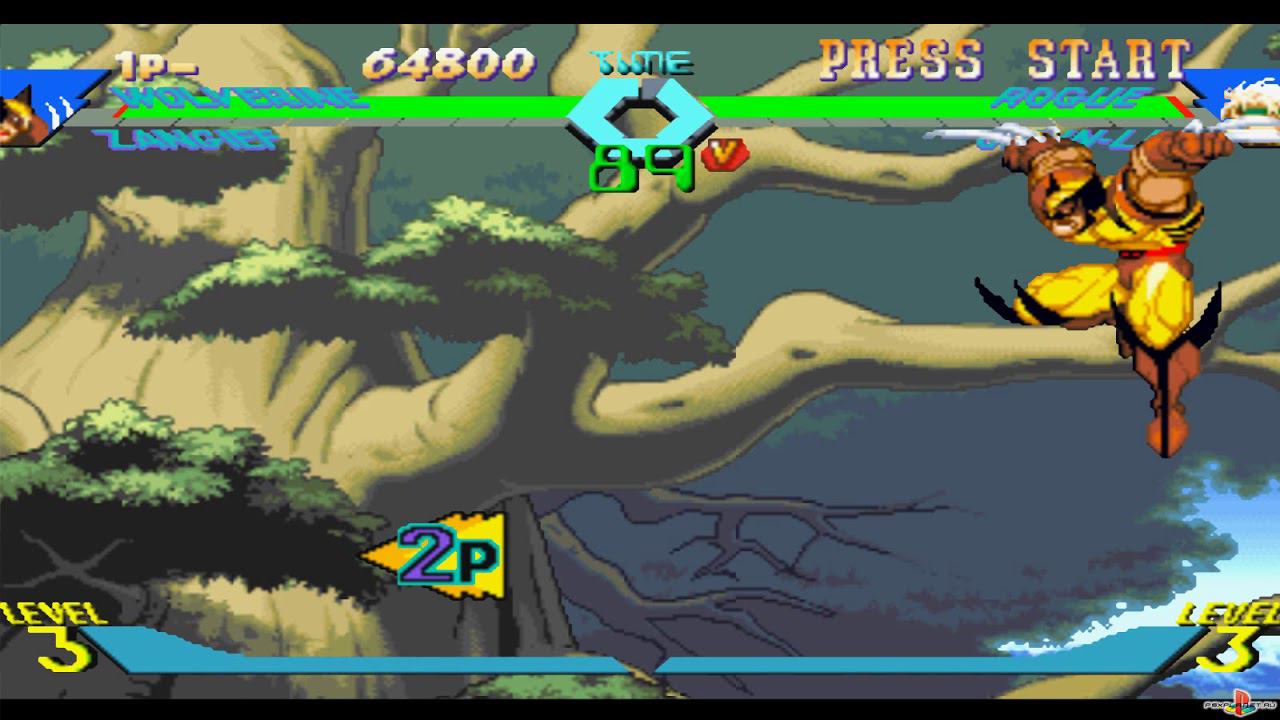 (PSX) X-Men Vs. Street Fighter (SLES-01247) Gameplay