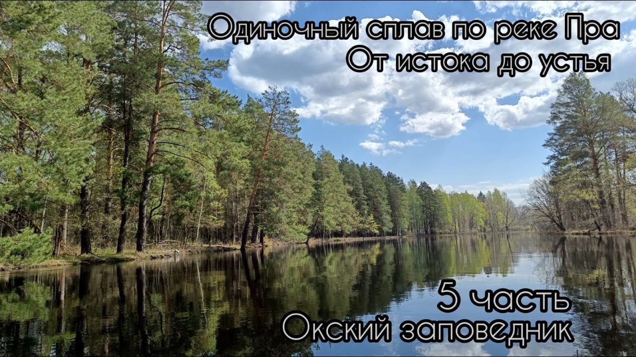 Одиночный сплав по реке Пра,от истока до устья. Окский заповедник, устье р.Пра.