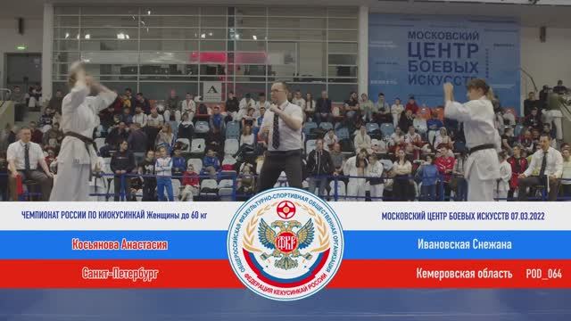 P 064  Косьянова Анастасия (Санкт-Петербург) - Ивановская Снежана (Кемеровская область)