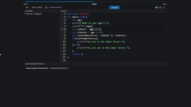 Branch using complex logical conditions