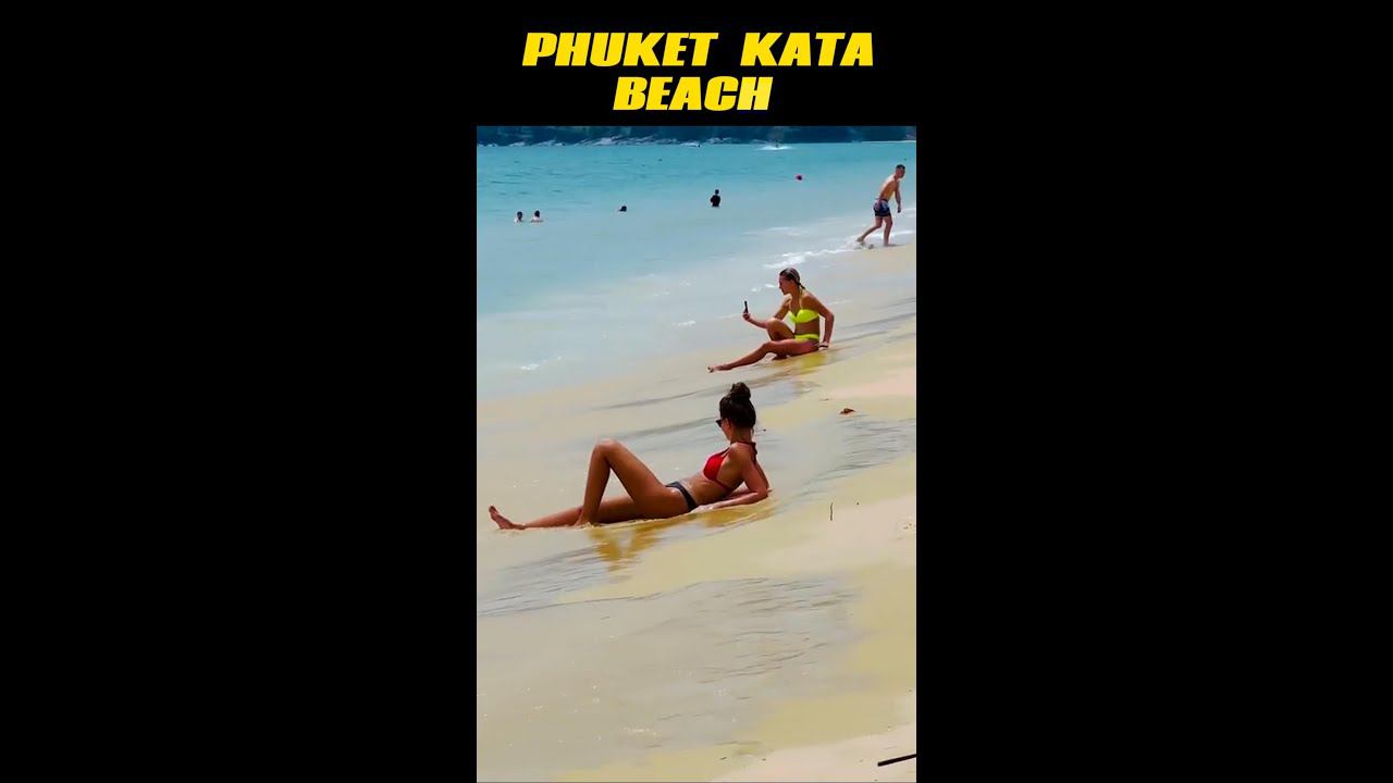 Beach walk Kata beach Phuket Thailand 2023(4K) #thailand #phuket #kata #shorts