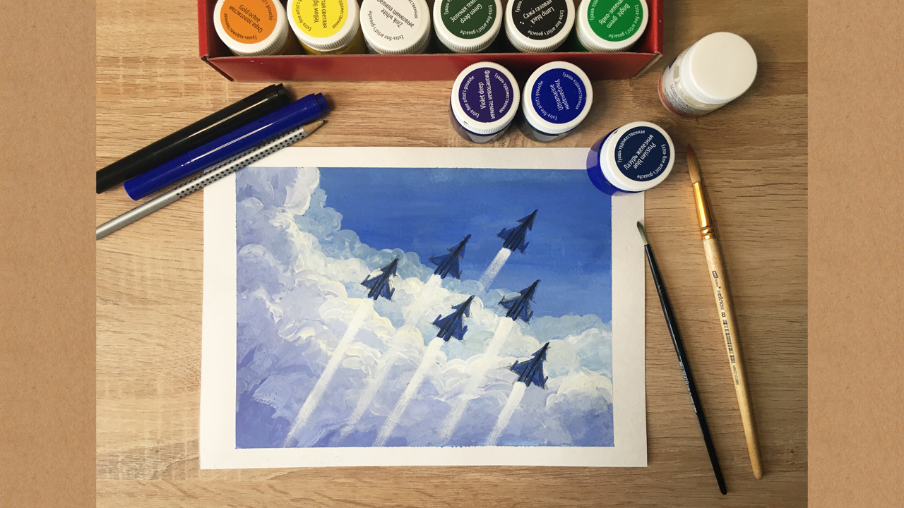 Рисунок на 23 февраля и 9 мая.