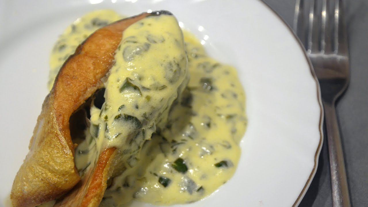 Сочная горбуша на сковороде /Норвежский соус для красной рыбы.