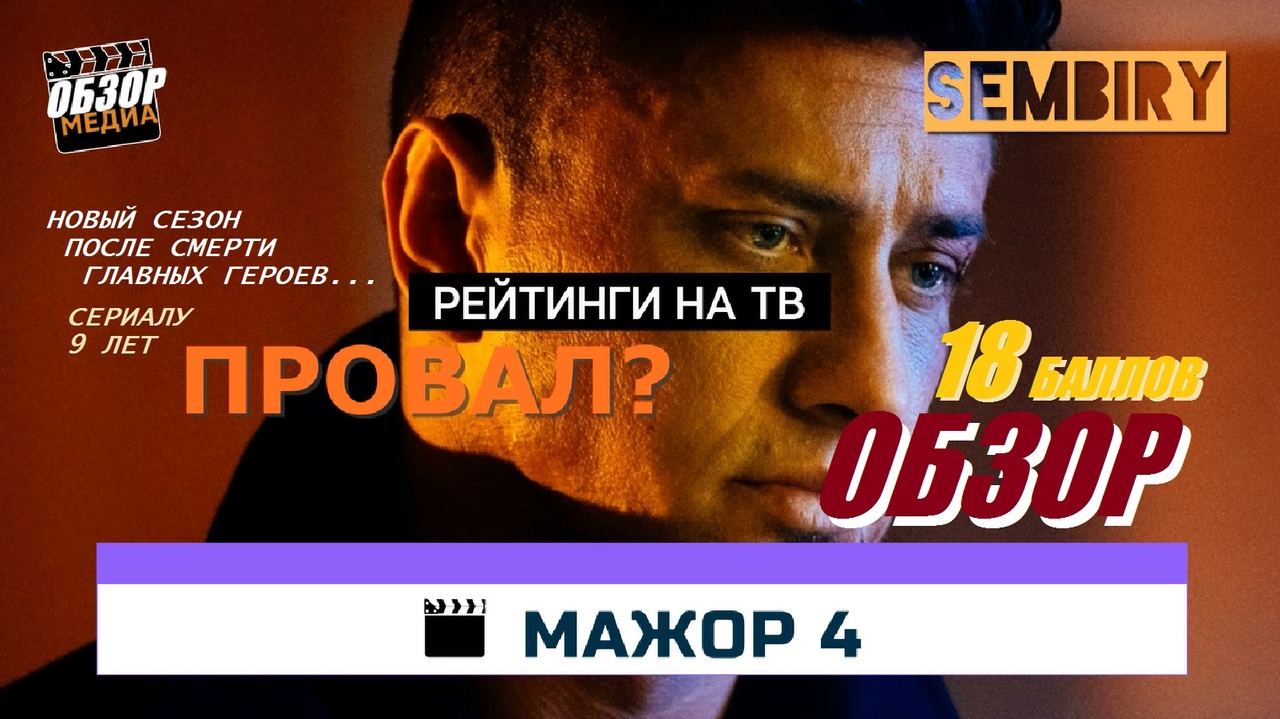 МАЖОР 4: ВОЗВРАЩЕНИЕ. РЕЙТИНГИ НА ТВ — ПРОВАЛ? ОБЗОР медиа. Выпуск от 08.03.2023