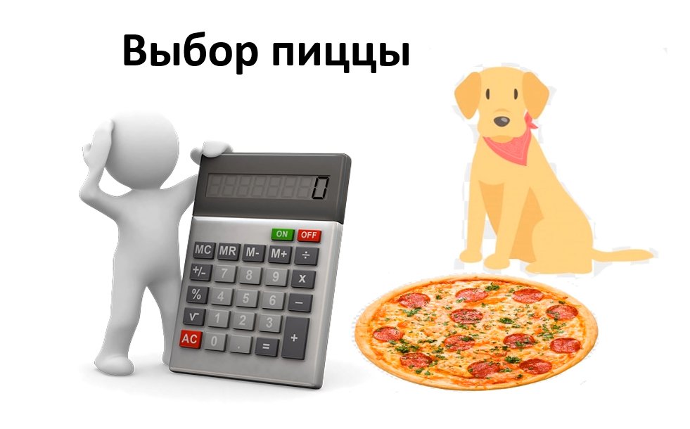 Выбор пиццы. Задача на отношение величин, 6 класс.