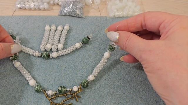 Комплект украшения " Зимний лес" . участие в флешмобе Ольги Цысарь " Проказы матушки щимы".