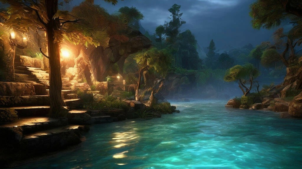 красивые, фэнтезийные, атмосферные образы под спокойную, приятную музыку