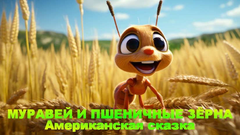 АМЕРИКАНСКАЯ СКАЗКА НА НОЧЬ ДЛЯ МАЛЫШЕЙ. Муравей и пшеничные зёрна.