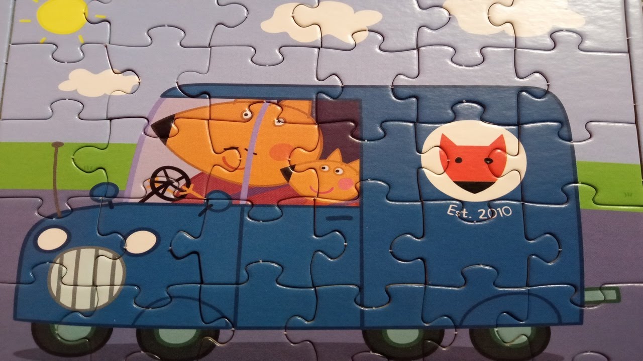 Пазл Свинка Пеппа, Серия Транспорт - собираем пазлы для детей | Polinka-Vitaminka