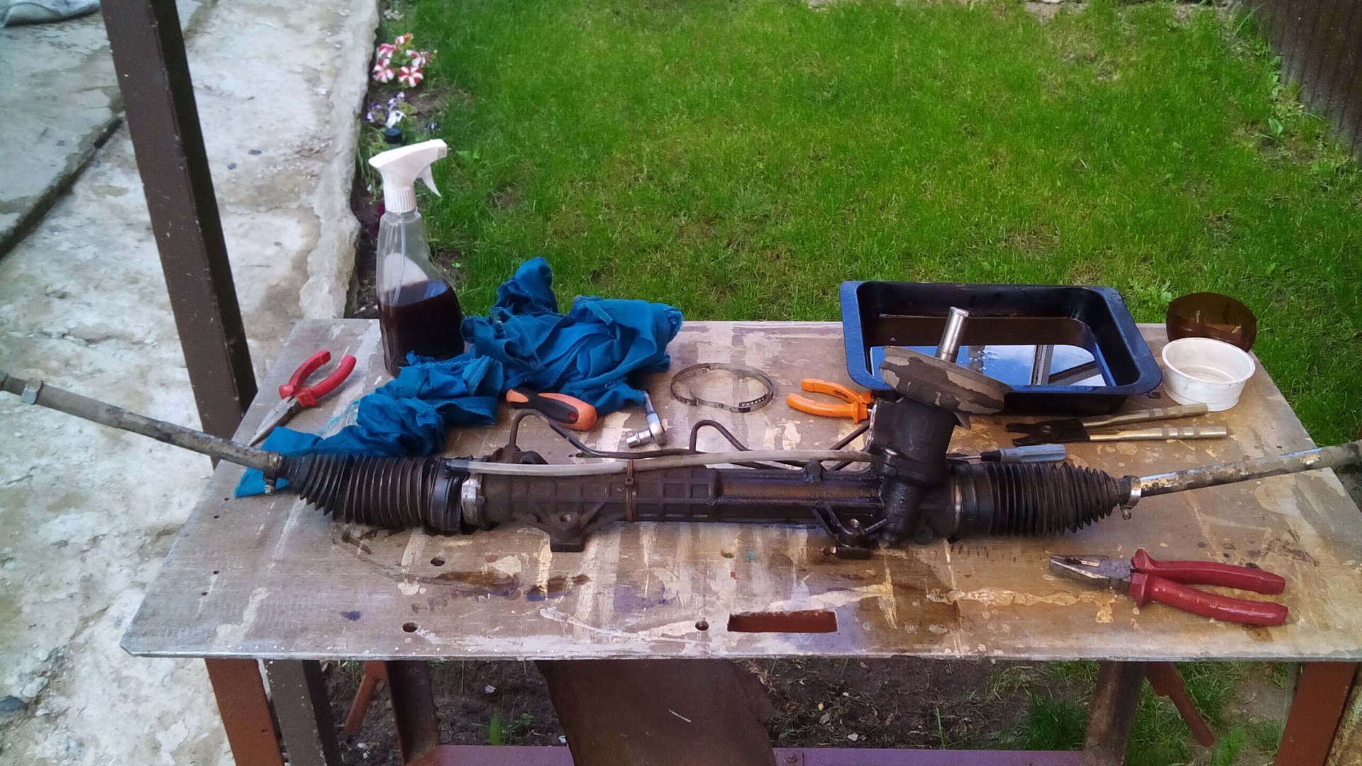 Ремонт насоса ГУР и рейки Пежо 206.