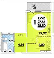 ВКБ новостройки. Студия 29 кв.м. ул. Душистая. Молодежный.