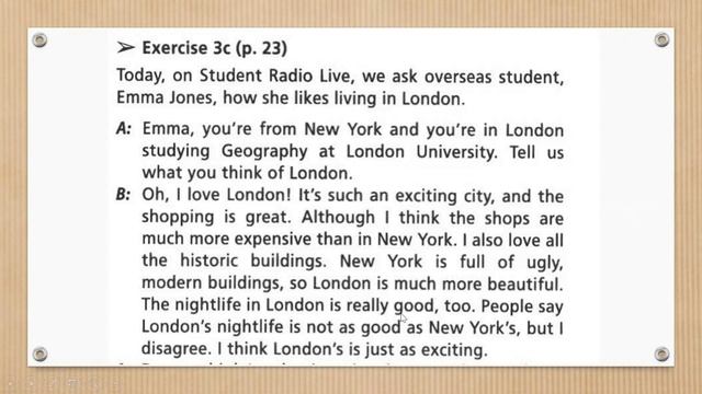 STARLIGHT 6 module 1 page 23 exercise 3 LISTENING