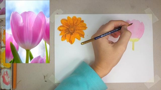 Как нарисовать цветок Тюльпан.mp4