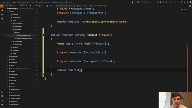 Vue Inertia + Laravel Course. 15⧸17： Logout and POST Links