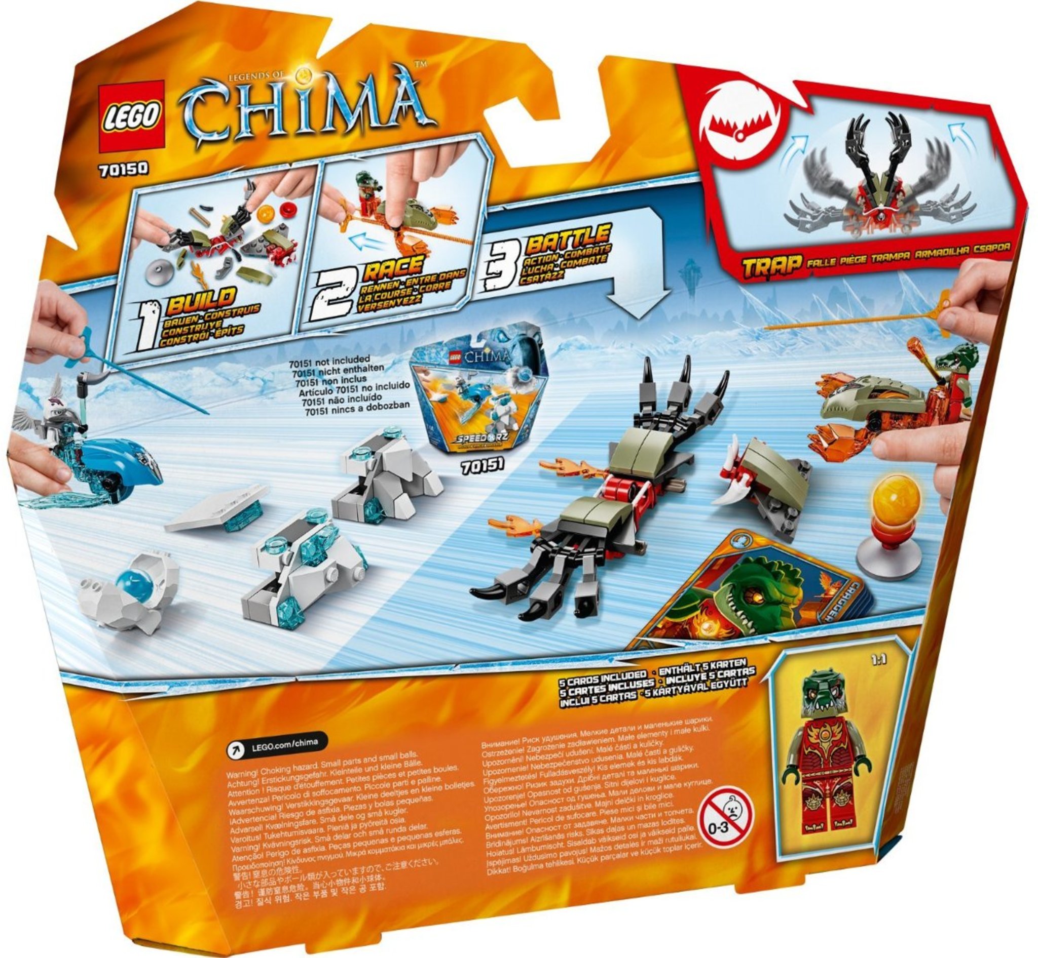 Lego Chima Speedorz 70150 Пылающие когти - Скоростная сборка Lego