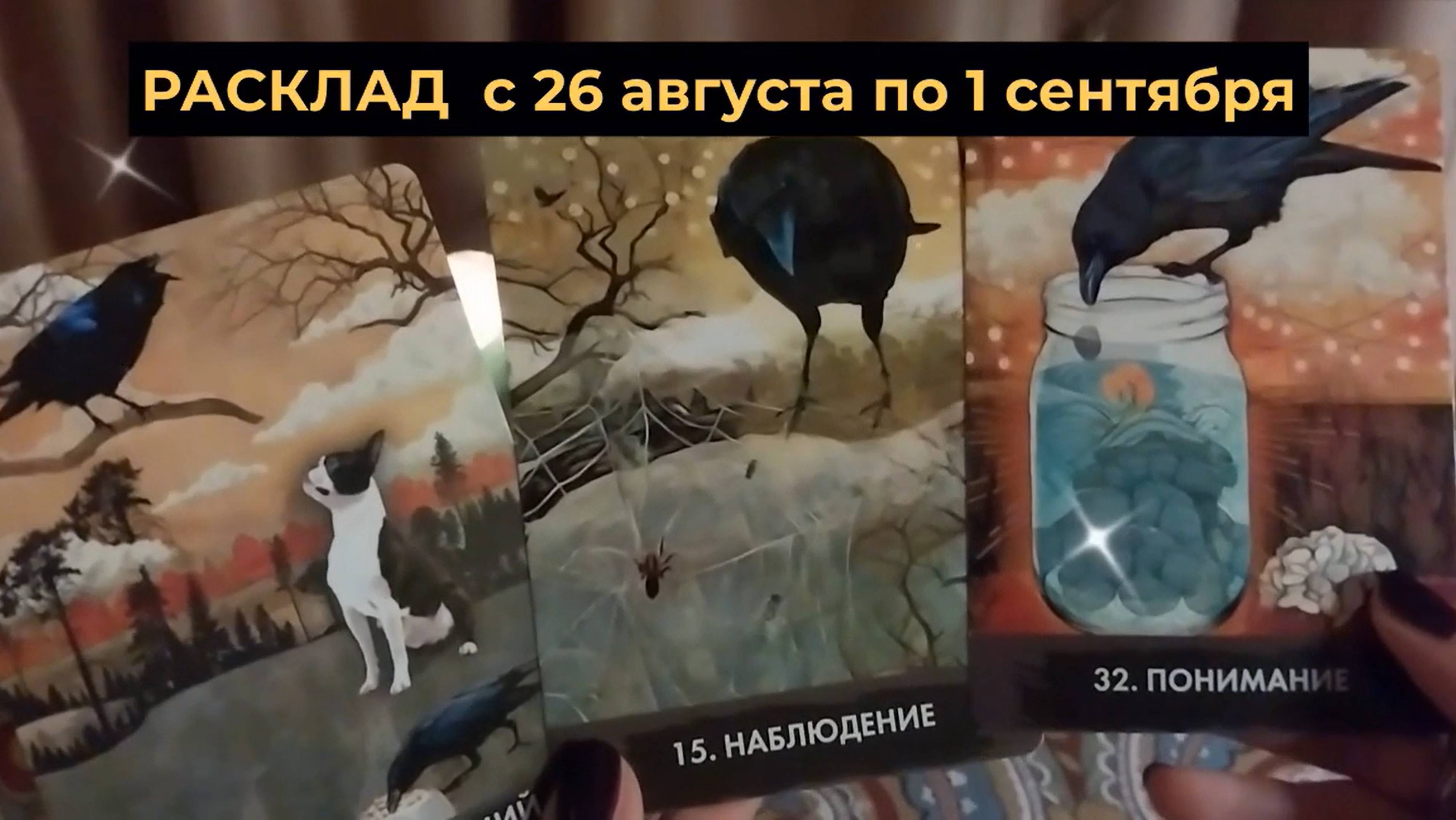 РАСКЛАД на неделю с 26 августа по 1 сентября