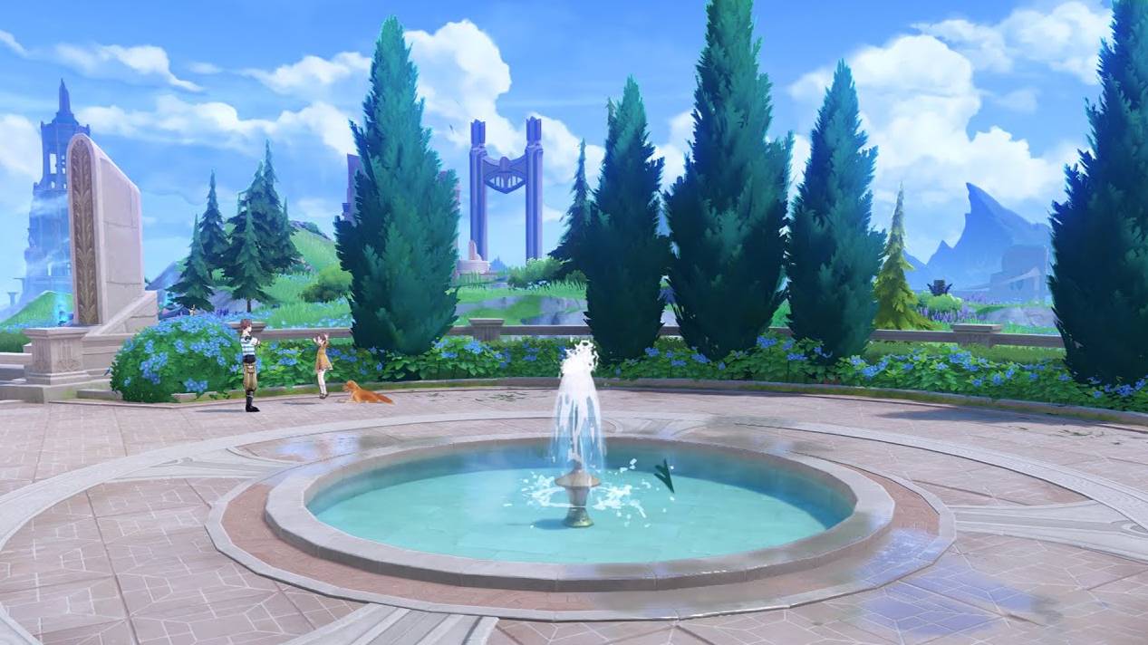 Фонтейн. Задание мира "Восстановление фонтана"