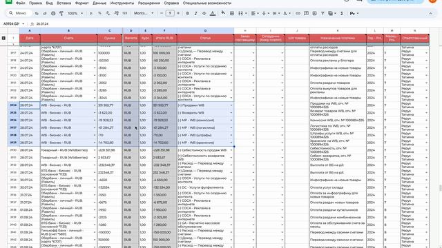 Сверка операций проводимых через фиксацию в сервисе оцифровки и аналитики MPfact.ru