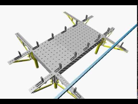 Сборка каркаса из профиля на столе Demmeler