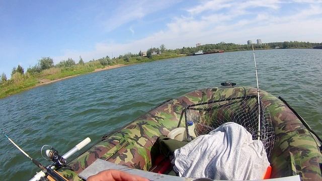 Обзор рыбных мест 18.07.2023 год №4 р.Иртыш г.Омск Рыбалка спиннингом, троллинг в затоне Лампочка.