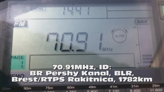 19.08.2017 11:40UTC, [Es, OIRT], Першы нацыянальны канал, Белоруссия, Брест, 70.91Мгц, 1782км