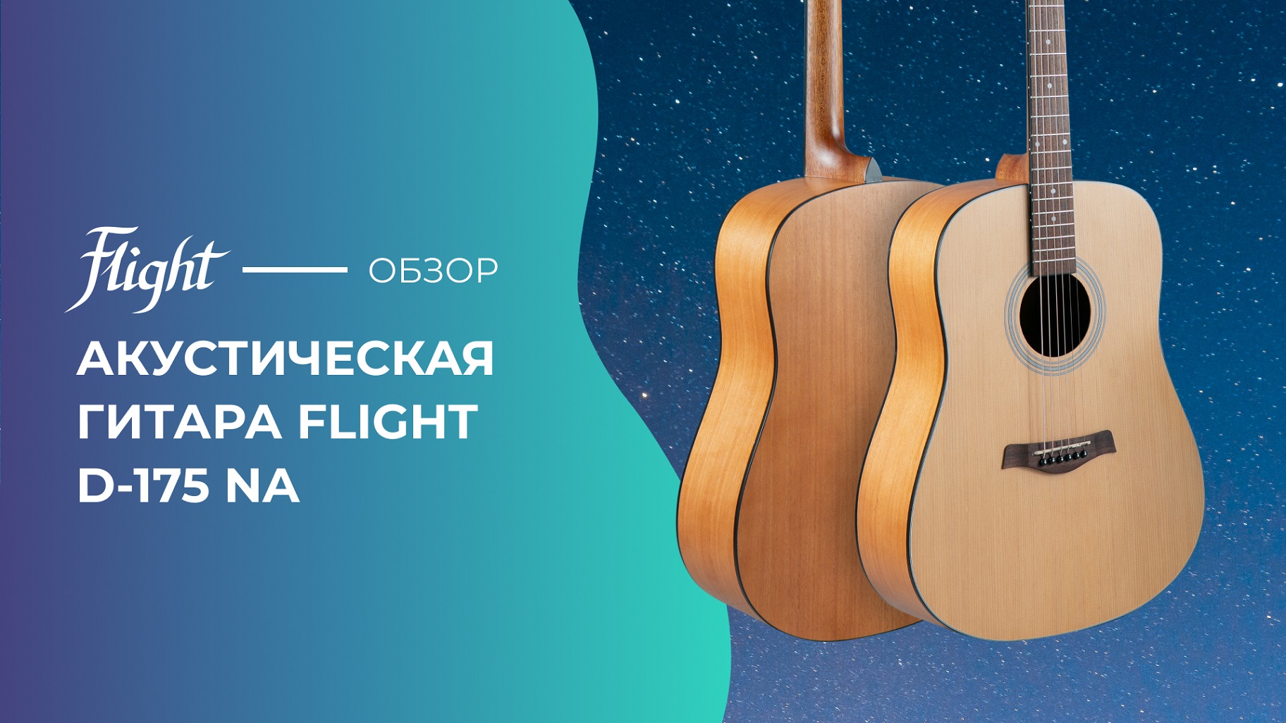 Обзор акустической гитары FLIGHT D-175 NA