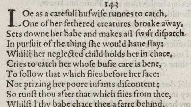 Шекспир, сонет 143