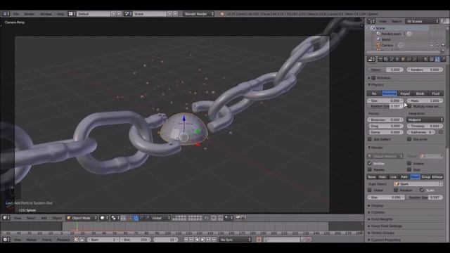 Учебник по Blender Разрыв цепи (Blender Tutorial Chain Breaking)