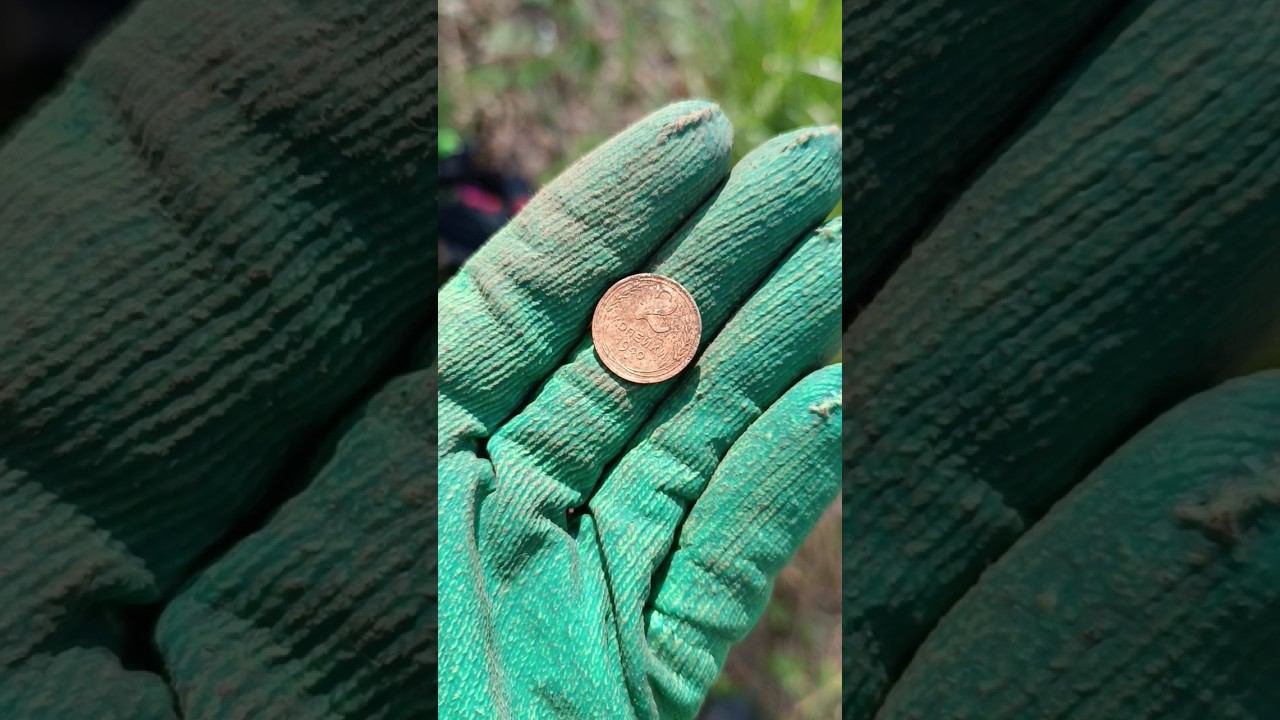 Нашли очередную монету в сохране на советских позициях. Коп по войне. #война #история #коп #shorts