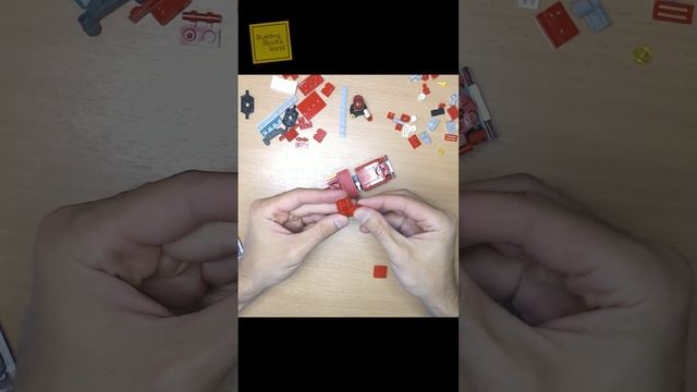 Сборка конструктора "BONDIBON" серия "Пожарная служба" (3661) #shorts #constructor