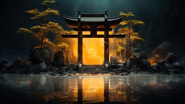 3 часа ночи Японская дзен-музыка _ Ночной синтоистский храм для глубоких мыслей