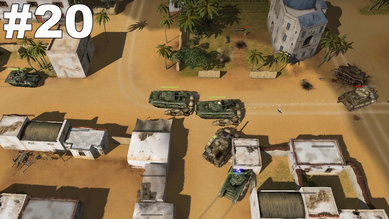 ▶Desert Rats vs. Afrika Korps. Кампания Союзников. Миссия 5: Возвращение в Тобрук. #20