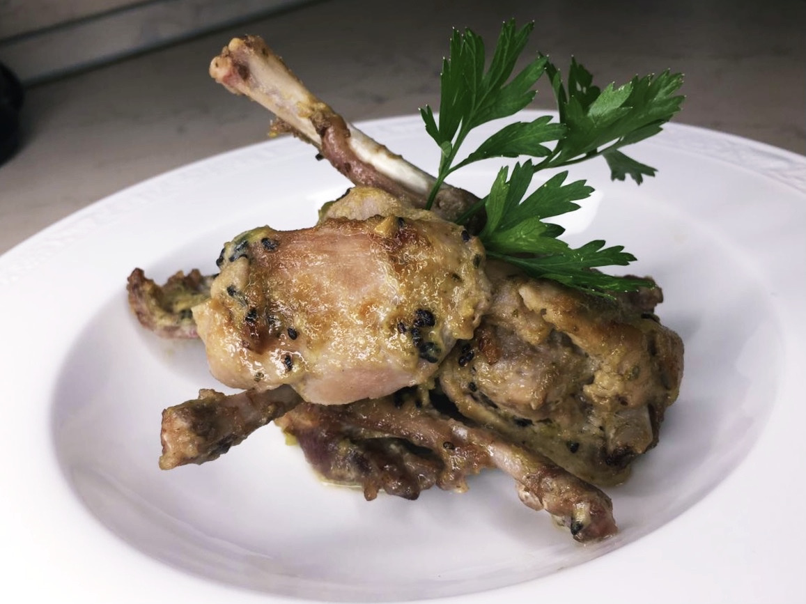 Нежный Кролик в соусе песто ?