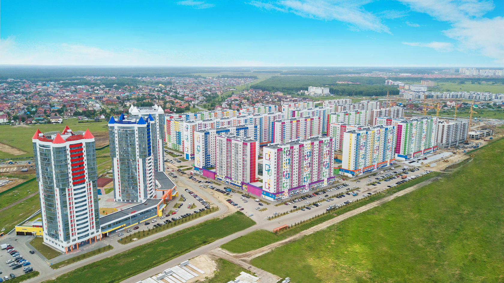 в ТЮМЕНЬ на ПМЖ. ЖК НОВО-ПАТРУШЕВО. ОБЗОР. СКАЗОЧНЫЙ БУЛЬВАР. ЦенЫ. 2021. Съемка с дрона