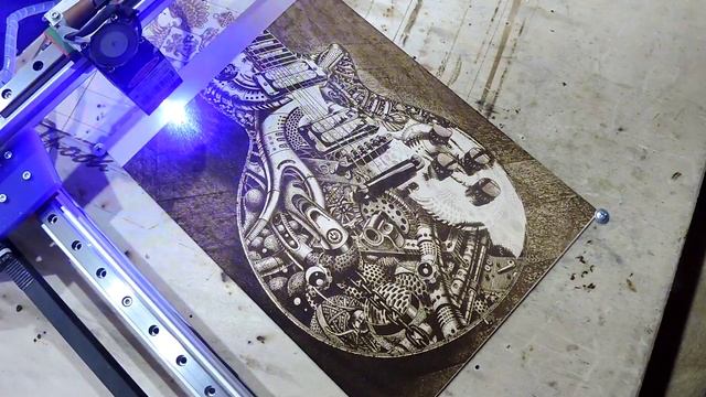 Выжигание консольным  лазерным выжигателем