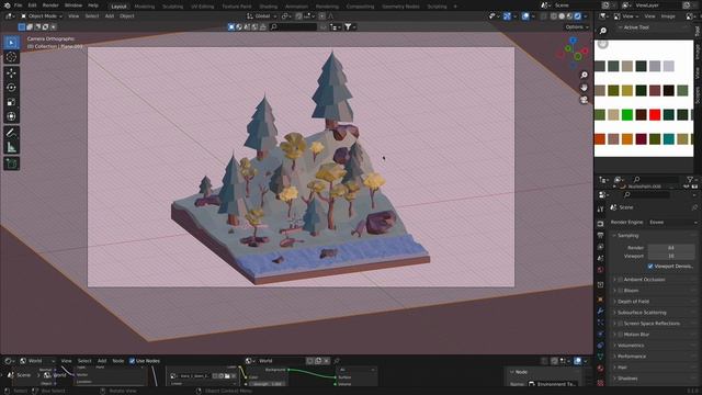 8 Arranging The Objects In The Scene, Adjusting The Final Render Settings And Changing The Materials