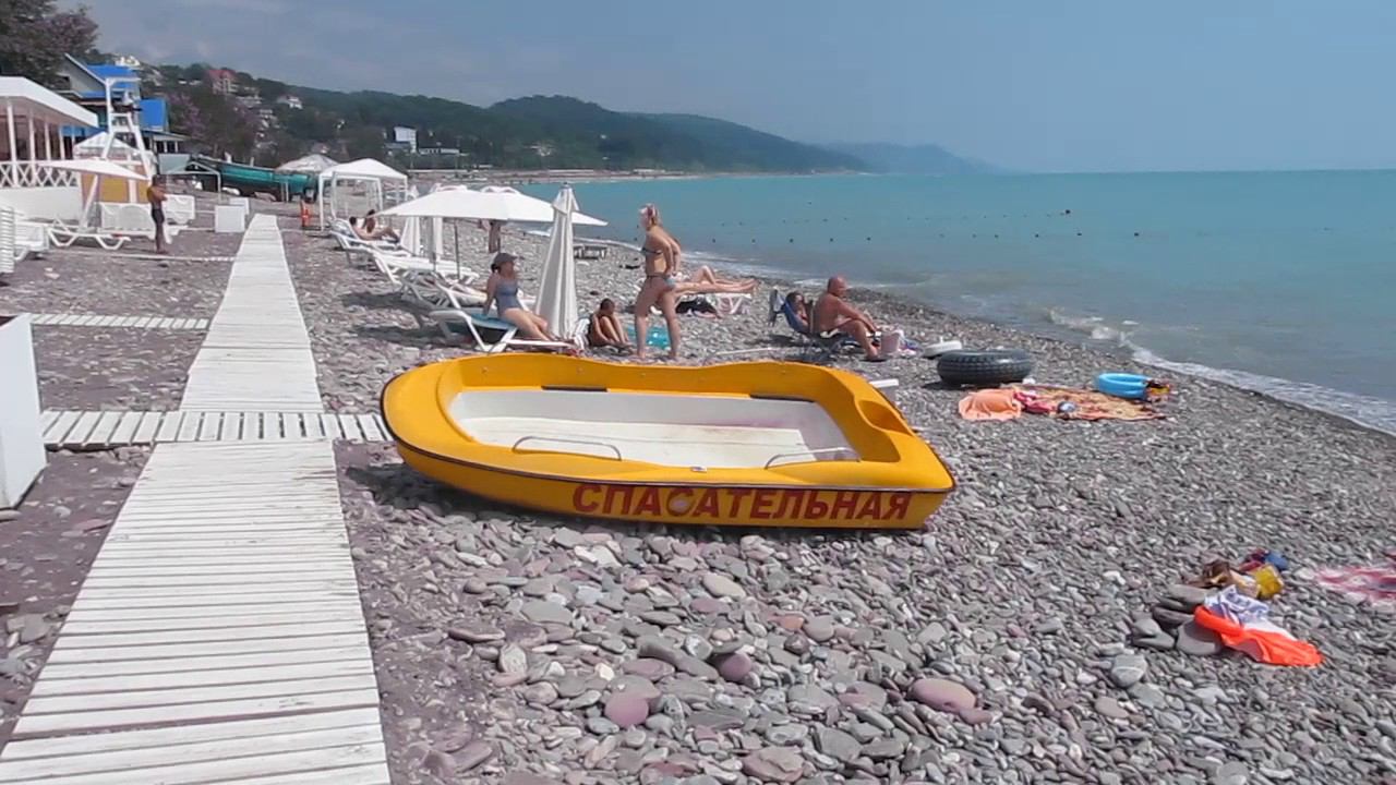 Пляж Лагуна в Лазаревском 12 июня 2017