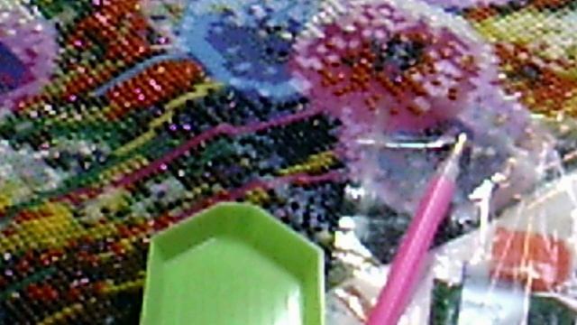 Алмазная вышивка. Волшебные шары. и приятная музыка.