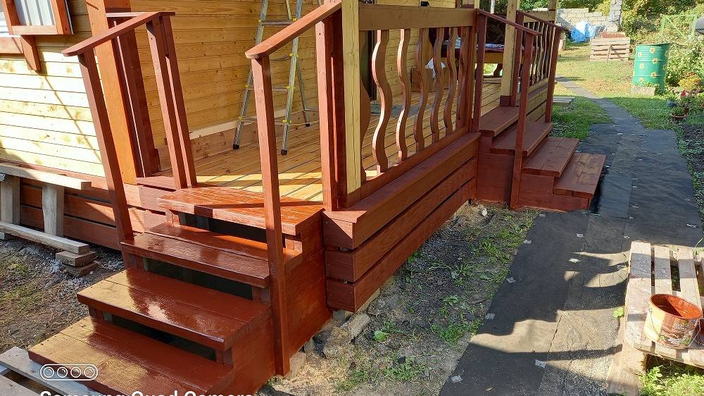 Крыльцо из дерева для каркасного дома 6х6 м, своими руками
