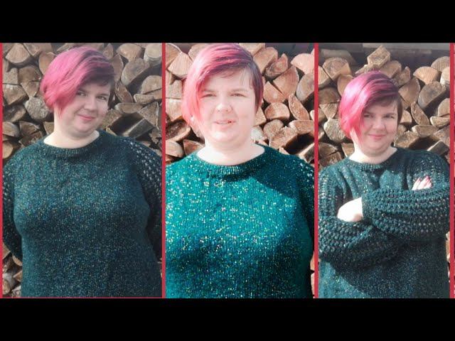 Экспресс мастер класс.  Джемпер оверсайз "Искорка"