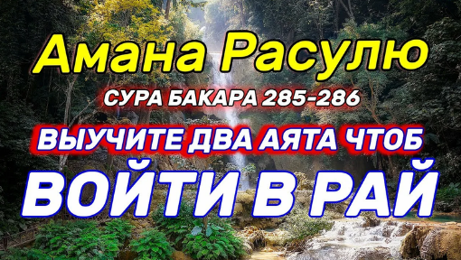КТО ВЫУЧИТ ЭТИ 2 АЯТА — ВОЙДЕТ В РАЙ ИН ША АЛЛАХ, ПОСЛЕДНИЕ ДВА АЯТА СУРЫ АЛЬ-БАКАРА!