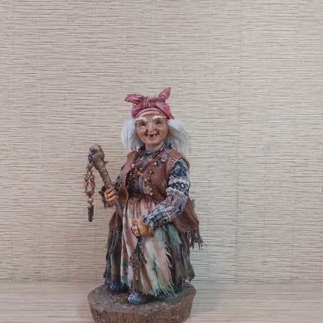 Авторская статичная кукла Баба Яга
(повтор)