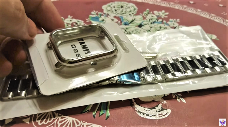 Накладка и хороший металлический браслет для часов Amazfit Bip.