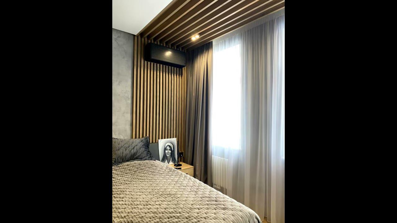 Декор рейками стены и потолка