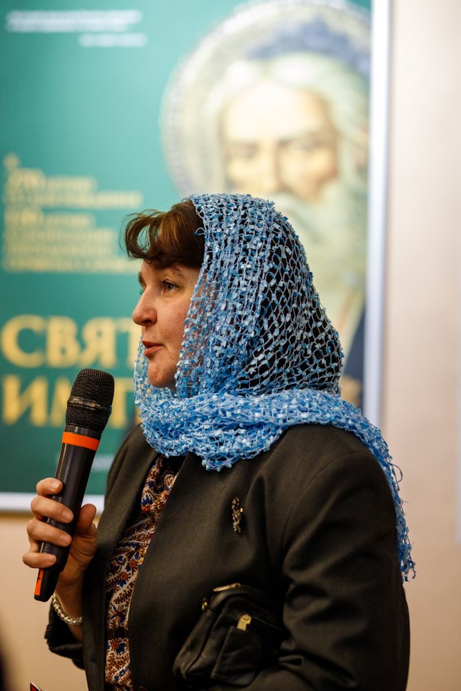 Открытие 5.02.23 выставки, хранитель Музея святой Царской семьи В. М. Калмыкова