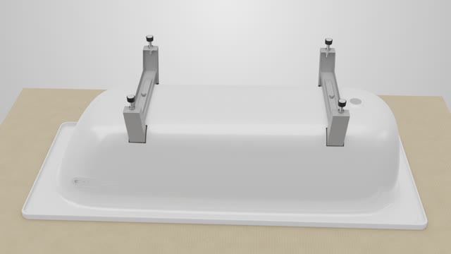 Установка опорной подставки для ванн производства ПАО "ВИЗ"