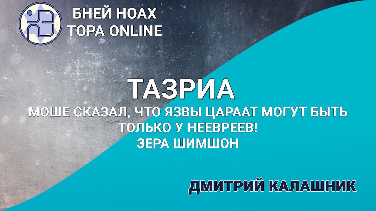 Моше сказал, что язвы цараат могут быть только у неевреев! Зера Шимшон 4. Глава Тазриа