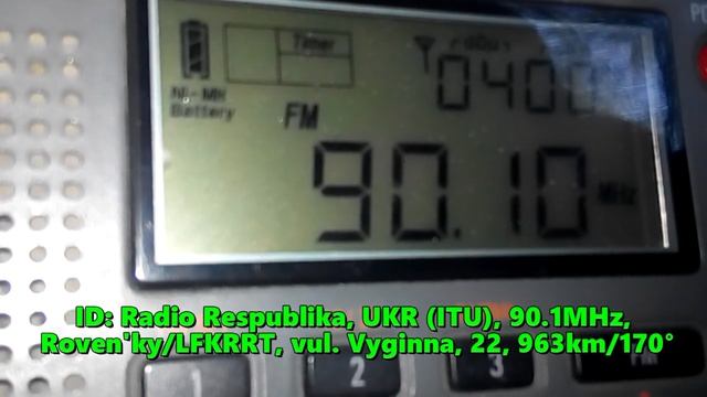 19.06.2021 04:14UTC, [Es], Радио Республика, ЛНР, 90.1МГц, 963км