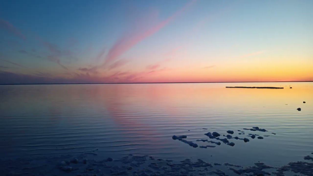 Соляное озеро. Закат.